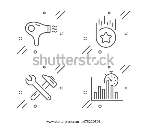 Spanner Tool Hair Dryer Loyalty Star Stock Vector (Royalty Free ...