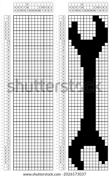 Spanner Wrench Icon Nonogram Pixel Art Stock Vector (Royalty Free ...
