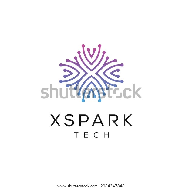 Spark Icon Logo Letter X Design Stock Vector (Royalty Free) 2064347846 ...
