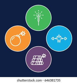 Spark Icons Set Set 4 Spark Stock Vector (Royalty Free) 646381735 ...