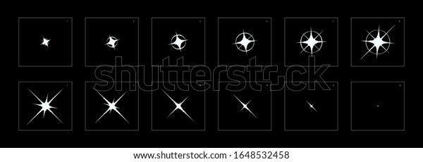 Sparkle Animation Effect Shiny Animation Effect Stock Vector (Royalty ...