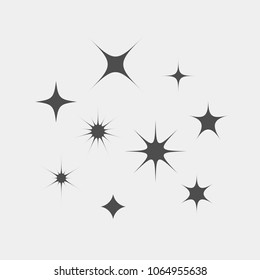 Sparkle Flat Vector Icons Shine Flat Stock Vector (Royalty Free ...
