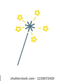 Sparkler Magic Stick Vector Illustration Stock Vector (Royalty Free ...