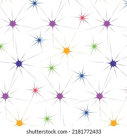 Sparkler Stars Colored Rainbow Pattern Stock Vector (Royalty Free ...