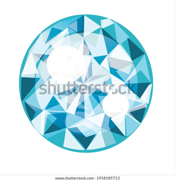 Sparkling Blue Gem Vector Art Stock Vector (Royalty Free) 1958189713 ...