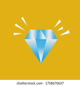 Sparkling Diamond Logo Colored Background Stock Vector (Royalty Free ...