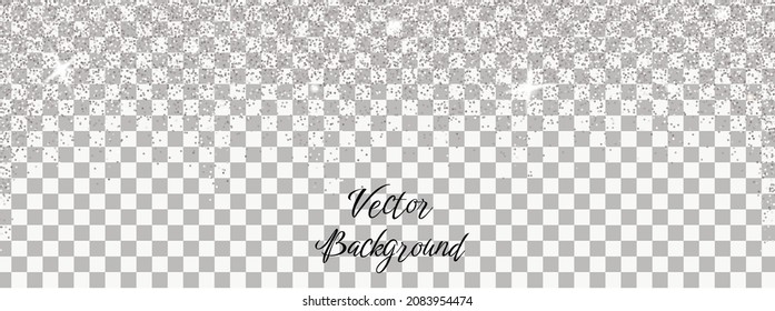 Sparkling Falling Silver Dust On Transparent Stock Vector (Royalty Free ...