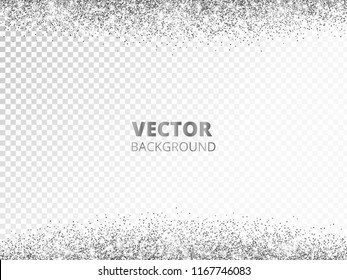 Sparkling Glitter Border Frame Falling Silver Stock Vector (Royalty ...