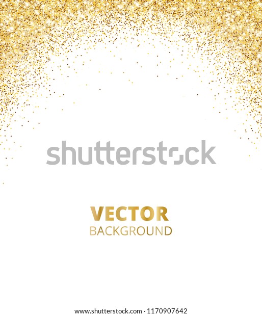 Sparkling Glitter Border Frame Falling Golden Stock Vector (Royalty ...