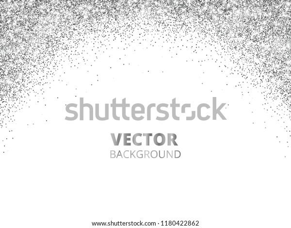 Sparkling Glitter Border Frame Falling Silver: เวกเตอร์สต็อก (ปลอดค่า ...