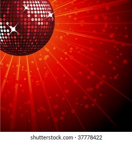 Sparkling Red Disco Ball Stock Vector (Royalty Free) 37778422 ...