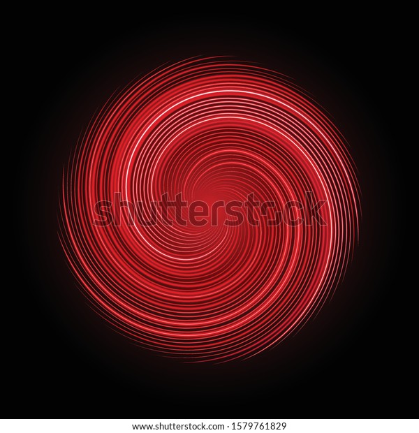 Sparkling Red Portal Black Background Stock Vector (Royalty Free ...