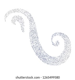 Sparkling Silver Glitter Wave Lines Metal Stock Vector (Royalty Free ...