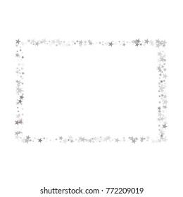 Sparkling Silver Stars Frame Border Background Stock Vector (Royalty ...