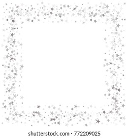Sparkling Silver Stars Frame Border Background Stock Vector (Royalty ...