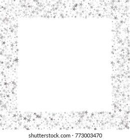 Sparkling Silver Stars Frame Border Background Stock Vector (Royalty ...