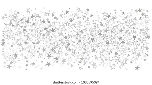 Sparkling Silver Stars Vector Border Background Stock Vector (Royalty ...