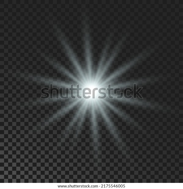 Sparkling Star White Glowing Flickering Flashing 库存矢量图（免版税）2175546005 ...
