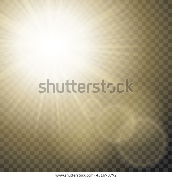 Sparkling Sun Rays Hot Spot Flares Stock Vector (Royalty Free ...