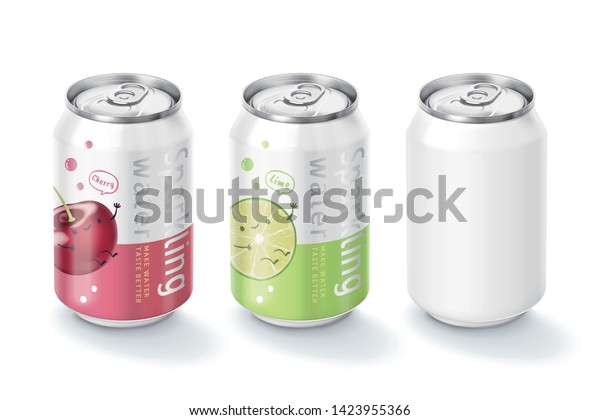 Sparkling Water Package Design Fruit Flavor Stock Vector (Royalty Free ...