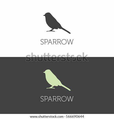 Sparrow Bird Sign Icon Logo On Stock Vector (Royalty Free) 566690644 ...