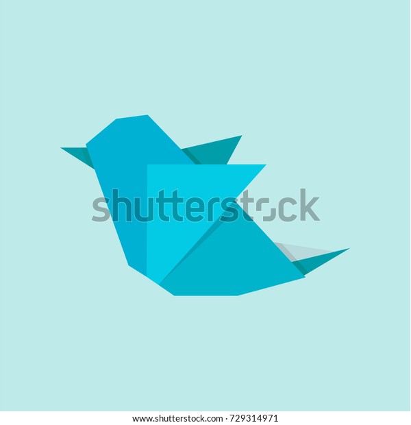 Sparrow Origami Abstract Bird Flat Logo Stock Vector (Royalty Free ...