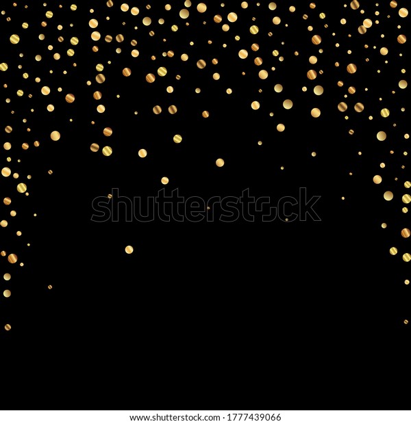 Sparse Gold Confetti Luxury Sparkling Confetti Stock Vector (Royalty ...
