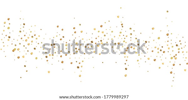 Sparse Gold Confetti Luxury Sparkling Confetti Stock Vector (Royalty ...