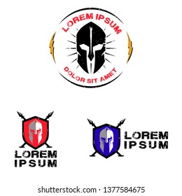 Sparta Symbol Gladiator Logo Design Vector Stock Vector (Royalty Free ...