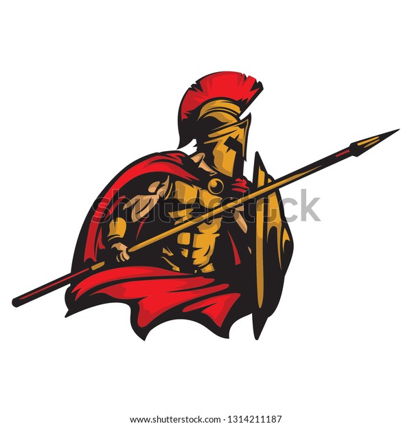 Spartan Warrior Vector Stock Vector (Royalty Free) 1314211187 ...