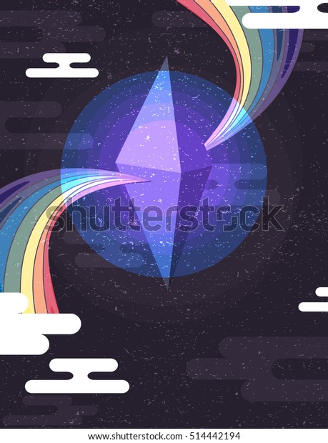 Spase Vector Posrers Illustration Set Backgrounds: стоковая векторная ...