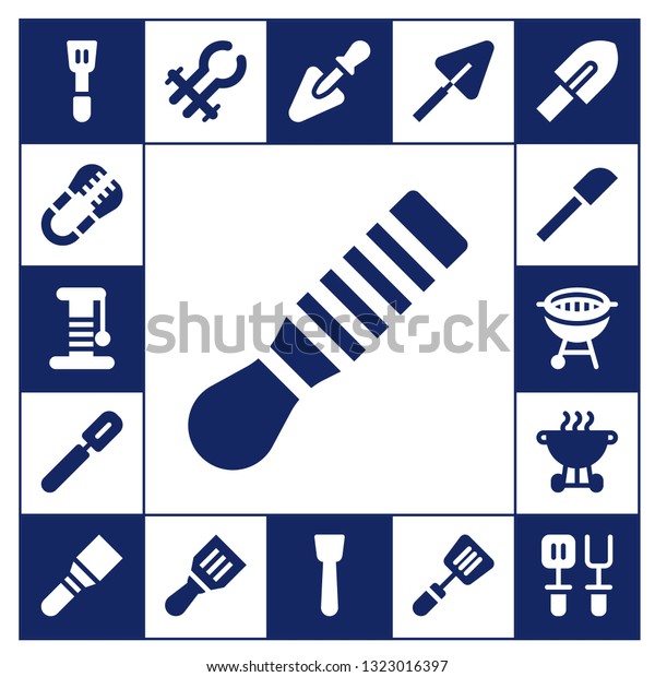Spatula Icon Set 17 Filled Spatula Stock Vector (Royalty Free) 1323016397