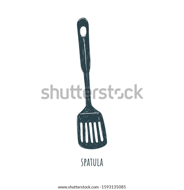 Spatula Sketch Vector Illustration Hand Drawing Stock Vector (Royalty ...