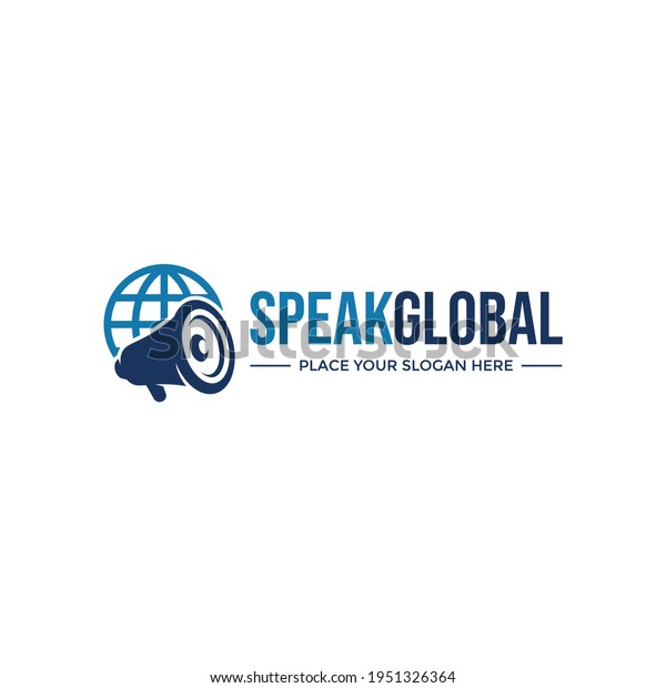 Speak Global Vector Logo Template This Stock Vector (Royalty Free ...
