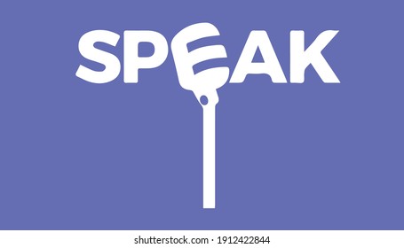 Speak Logo On Color Background Stock Vector (Royalty Free) 1912422844 ...