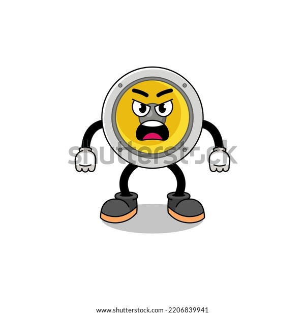 Speaker Cartoon Illustration Angry Expression Character Stock Vector ...