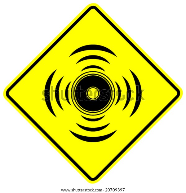 Speaker Driver Sound Waves Sign Stock Vector (Royalty Free) 20709397