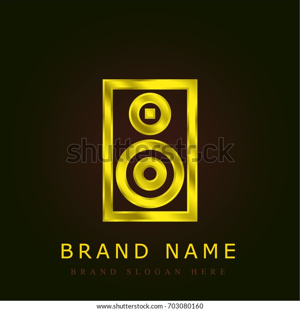 Speaker Golden Metallic Logo Stock Vector (Royalty Free) 703080160 ...