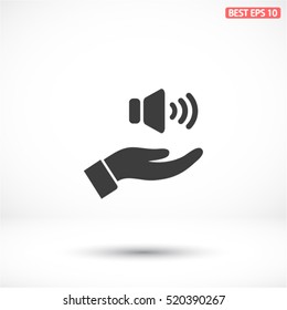 Speaker Icon Hand Stock Vector (Royalty Free) 520390267 | Shutterstock