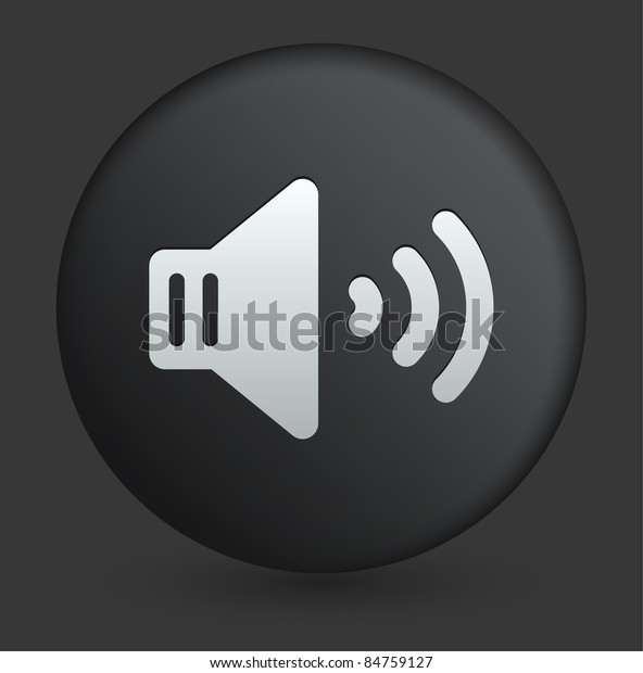 Speaker Icon On Round Black Button Stock Vector (Royalty Free) 84759127 ...