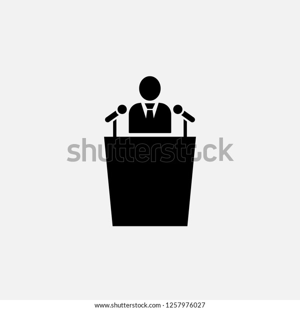 Speaker Icon Orator Concept Symbol Design Stock Vector (Royalty Free ...