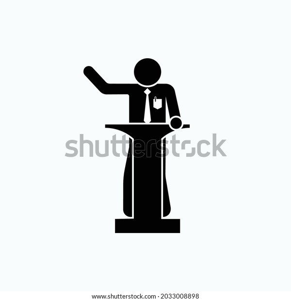 Speaker Icon Orator Presenter Symbol Vector Stock Vector (Royalty Free ...