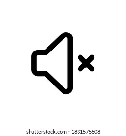 Speaker Mute Icon Symbol Vector On Stock Vector (Royalty Free ...