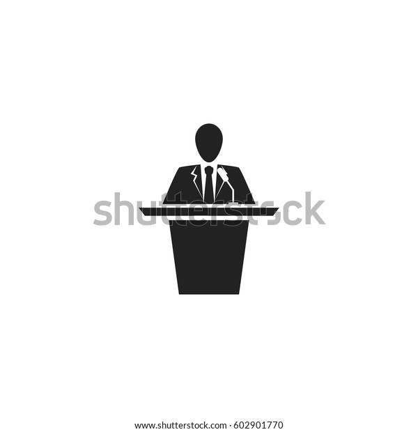 Speaker Person Icon Vector Illustration On Stock Vector (Royalty Free ...