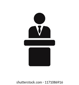 Speaker Podium Icon Vector Stock Vector (Royalty Free) 1171086916 ...