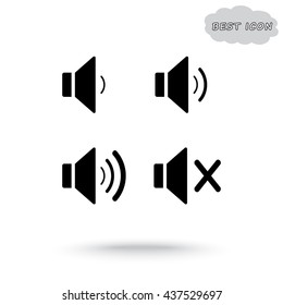 Speaker Sign Icons Vector Illustration Flat Stock Vector (Royalty Free ...