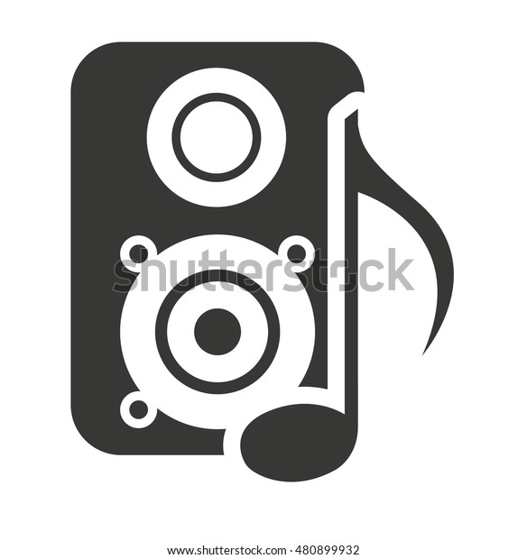 Speaker Silhouette Audio Icon Vector Illustration Stock Vector (Royalty ...