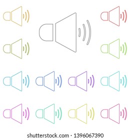 Speaker Sound Symbol Sign Multi Color Stock Vector (Royalty Free ...