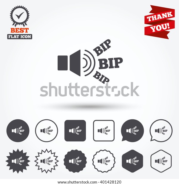 Speaker Volume Icon Sound Bip Symbol Stock Vector (Royalty Free ...