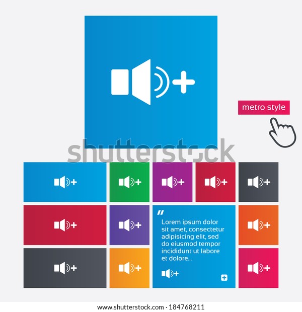 Speaker Volume Louder Sign Icon Sound Stock Vector (Royalty Free ...